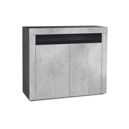 Vladon KOMMODE Valencia Beton Oxid Optik/ Beton Oxid Optik