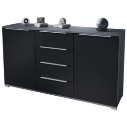 Vladon SIDEBOARD Linio Schwarz matt