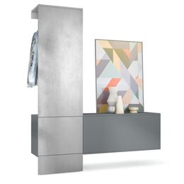 Vladon GARDEROBE Carlton Paneel in Beton Oxid Optik