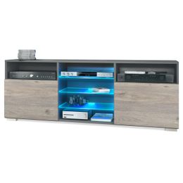 Vladon LOWBOARD Granada Front in Eiche Nordic