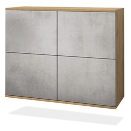 Vladon KOMMODE Rova Beton Oxid Optik
