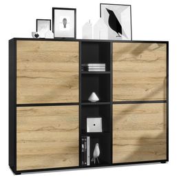 Vladon HIGHBOARD Cuba T&uuml;ren in Eiche Natur