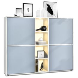 Vladon HIGHBOARD Cuba T&uuml;ren in Denim matt