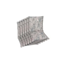 Sesselauflagenset Grau/Beige, 6-teilig