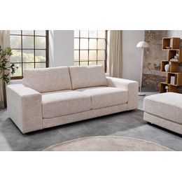 Riess Ambiente Gro&szlig;es Sofa LOFT 210cm champagner beige Chenille 3-Sitzer Couch Taschenfederkern Riess-Ambiente Wohnzimmer Landhaus Modern Skandinavisch