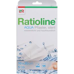 Lohmann & Rauscher Ratioline aqua Pflaster 10x20 cm steril transp. 5 St
