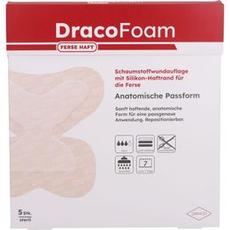 Dracofoam Schaumstoff Wundauflage Ferse haft 5 St
