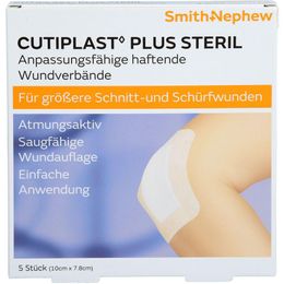 Cutiplast Plus steril 7,8x10 cm Verband 5 St