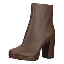 High-Heel-Stiefelette Steve Madden "Steve Madden Stiefelette Lederimitat", Damen, Gr. 40, dunkelbraun, Lederimitat, Schuhe