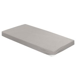 Spannbettlaken Irisette "Kuschel Jersey Spannbettlaken Vesuv", silber (silberfarben), L:200cm, Jersey, Obermaterial: 100% Baumwolle, Bettlaken, Spannbettlaken, mit Rundumgummizug