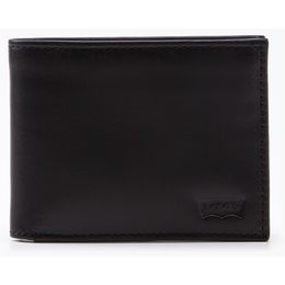 Levi's Geldb&ouml;rse LEVI'S "LEVI'S CASUAL CLASSICS HUNTE COIN BIFOLD - BATWIN", Damen, schwarz, Rindsleder, Basic, Kleinlederwaren, mit M&uuml;nzfach, aus Rindnappaleder