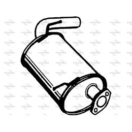 FENNO Endschalld&auml;mpfer p6256 hinten f&uuml;r Suzuki