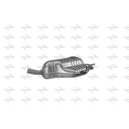 FENNO Endschalld&auml;mpfer p4591 hinten f&uuml;r Opel