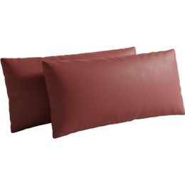 Sit & More Sofakissen SIT & MORE "Chelsea, 60 cm, Leder", merlot, B:60cm H:30cm, Leder, Polsterauflagen, Sofakissen, zur Auswahl Sets mit 2 oder 3 St&uuml;ck