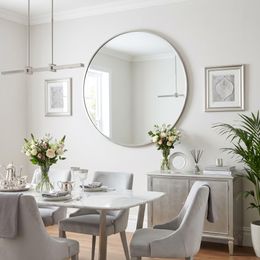Spiegel OTTO HOME "Wandspiegel Addrik, wahlweise in 2 Gr&ouml;&szlig;en 60x60cm oder 80x80cm", silber, B:80cm H:80cm, Glas, Spiegel, runde Form, in verschiedenen Farben