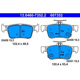 ATE Bremsbelagsatz, Scheibenbremse 13046073522 f&uuml;r HONDA