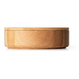 Aufbewahrungsdose CONTINENTA, beige (natur), B:19cm H:6cm T:19cm &Oslash;:19cm, Holzwerkstoff, Aufbewahrungsboxen, in Handarbeit gefertigt