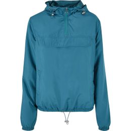 Langmantel Urban Classics "Urban Classics Damen Ladies Basic Pull Over Jacket", Damen, Gr. XS, watergr&uuml;n, 100% Polyester, unifarben, normal, ohne Ausschnitt, M&auml;ntel