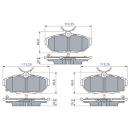 Bosch Bremsbelagsatz, Scheibenbremse 0986460264 f&uuml;r Ford