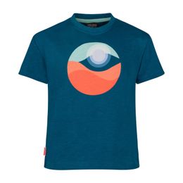 T-Shirt Trollkids "GIRLS HALSAFJORD T", M&auml;dchen, Gr. 164, blau (madeira blau), Obermaterial: 100% Baumwolle, Shirts T-Shirt