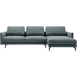 Ecksofa "CR.414, Designecksofa, Polsterecke, Breite 300cm, L-Form", blau (wasserblau, steingrau), B:280cm H:91cm T:172cm, CREATION BY ROLF BENZ, Sofas, Ecksofa, wahlweise aus feinstem Rindsleder oder hochwertigem Chenille
