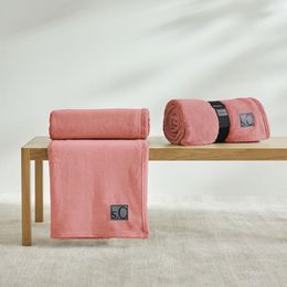 Wohndecke s.Oliver "s.Oliver Decke Kuschelsoft", rosa (coral), B:150cm L:200cm, Polyester, Wohndecken, Wohndecke, 150 x 200 cm, in bunten Farben, weich, 330g/m&sup2;