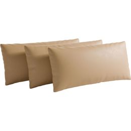 Sit & More Sofakissen SIT & MORE "Chelsea, 60 cm, Leder", cappuccino, B:60cm H:30cm, Leder, Polsterauflagen, Sofakissen, zur Auswahl Sets mit 2 oder 3 St&uuml;ck