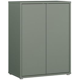 Kommode FORTE "Alice Springs. Kommode, 2 T&uuml;ren, B/H/T 74,5/99,1/41,5 cm", gr&uuml;n (salbei), B:74,5cm H:99,1cm T:41,5cm, Holzwerkstoff, Sideboards, Kommode, T&uuml;ren grifflos, Push to open