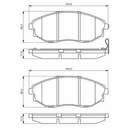 Bosch Bremsbelagsatz, Scheibenbremse 0986495353 f&uuml;r DAEWOO