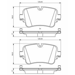 Bosch Bremsbelagsatz, Scheibenbremse 0986495426 f&uuml;r VW