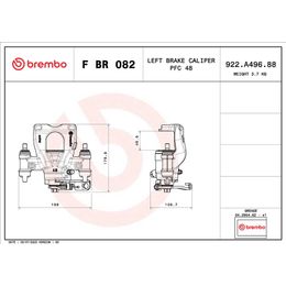 Brembo Bremssattel fbr082 Hinterachse links f&uuml;r Opel NISSAN RENAULT