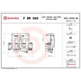 Brembo Bremssattel fbr060 Vorderachse links f&uuml;r Mercedes