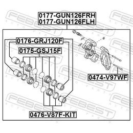FEBEST Bremssattel 0177gun126frh Vorderachse rechts f&uuml;r TOYOTA