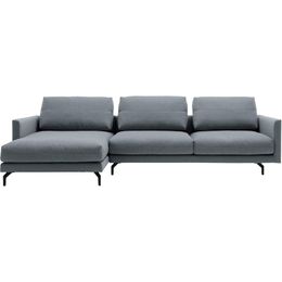 Ecksofa "CR.414, Designecksofa, Polsterecke, Breite 300cm, L-Form", blau (saphierblau, steingrau), B:300cm H:91cm T:172cm, CREATION BY ROLF BENZ, Sofas, Ecksofa, wahlweise aus feinstem Rindsleder oder hochwertigem Chenille