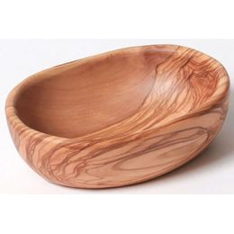 Schale BERARD FRANCE 1892 "aus Olivenholz", braun (holzfarben), B:4cm H:8cm T:4cm, Massivholz, Sch&uuml;sseln, Schale Deko-Schale Holzschale, handgefertigt, jedes St&uuml;ck ein Unikat, 10 x 8 cm