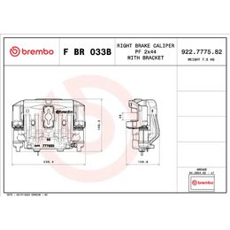 Brembo Bremssattel fbr033b vor der Achse f&uuml;r Iveco NISSAN RENAULT