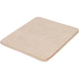 Badematte Kleine Wolke "Marco, Badvorleger, Badezimmer Teppich", beige (sandbeige), H:20mm, Polyester, Badematten, Badematte, Badteppich, Uni Farben