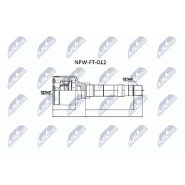NTY Gelenksatz, Antriebswelle npwft012 getriebeseitig f&uuml;r Fiat
