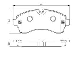 Bosch Bremsbelagsatz, Scheibenbremse 0986495107 f&uuml;r Mercedes VW
