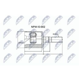 NTY Gelenksatz, Antriebswelle npwis002 Vorderachse links