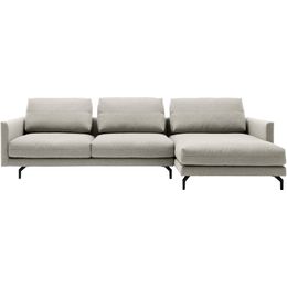 Ecksofa "CR.414, Designecksofa, Polsterecke, Breite 300cm, L-Form", grau (seidengrau), B:280cm H:91cm T:172cm, CREATION BY ROLF BENZ, Sofas, Ecksofa, wahlweise aus feinstem Rindsleder oder hochwertigem Chenille