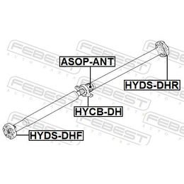 FEBEST Lager, Gelenkwellenmittellager hycbdh f&uuml;r HYUNDAI