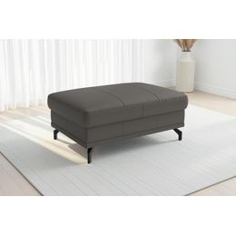 Sit & More Polsterhocker SIT & MORE "Chelsea, B: 103 cm, Leder", anthrazit, B:103cm H:45cm T:69cm, Hocker, Polsterhocker, mit praktischen Stauraum