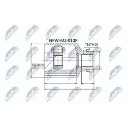 NTY Gelenksatz, Antriebswelle npwmz010p getriebeseitig