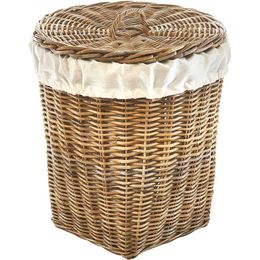 W&auml;schekorb Locker "Kubus", braun (braun, beige), B:50cm H:60cm T:50cm &Oslash;:50cm, W&auml;schesammler, W&auml;schekorb, Gr&ouml;&szlig;e M