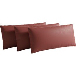Sit & More Sofakissen SIT & MORE "Chelsea, 60 cm, Leder", merlot, B:60cm H:30cm, Leder, Polsterauflagen, Sofakissen, zur Auswahl Sets mit 2 oder 3 St&uuml;ck