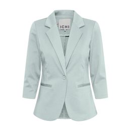 Blusenblazer Ichi "Blazer IHKATE", Damen, Gr. L, schwarz (total eclipse), Obermaterial: 74% Polyester PES. 22% Viskose CV. 4% Elasthan EL., Blazer Blusenblazer