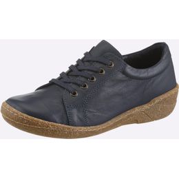 Schn&uuml;rschuh Casual Looks, Damen, Gr. 36, dunkelblau, Glattleder, Schuhe Schn&uuml;rschuh