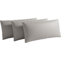 Sit & More Sofakissen SIT & MORE "Chelsea, 60 cm, Leder", light grau, B:60cm H:30cm, Leder, Polsterauflagen, Sofakissen, zur Auswahl Sets mit 2 oder 3 St&uuml;ck