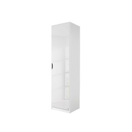 Kleiderschrank Rauch "Freiham Kleiderschrank Garderobenschrank Nischenl&ouml;sung", wei&szlig; (wei&szlig; hochglanz), B:47cm H:197cm T:54cm, Holzwerkstoff, Schr&auml;nke, Kleiderschrank, Nischen Schrank mit Griffmulde ideal zum Erg&auml;nzen der Serie